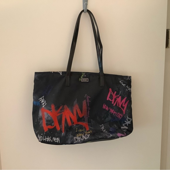 DKNYC | Bags | Dkny Tote Bag New York City Blackmulti Colors | Poshmark